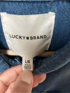 Lucky Brand | Tops | Lucky Brand Light Blue Denim Shirt With Button ...